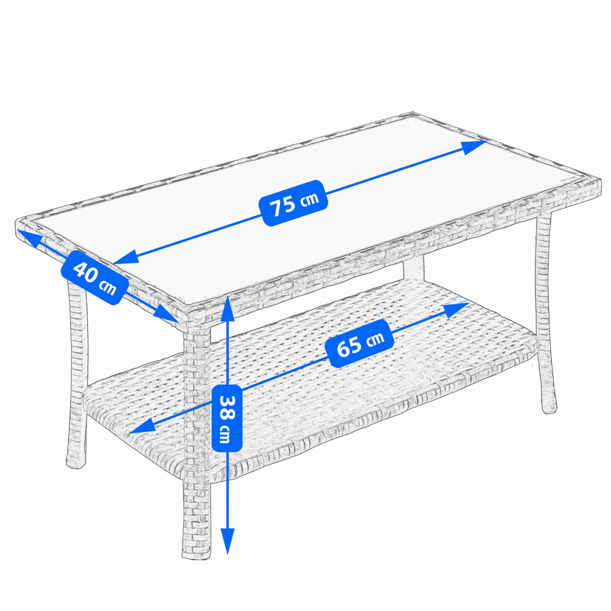 Zestaw ogrodowy z technorattanu, - sofa, 2 fotele, stolik na taras ...